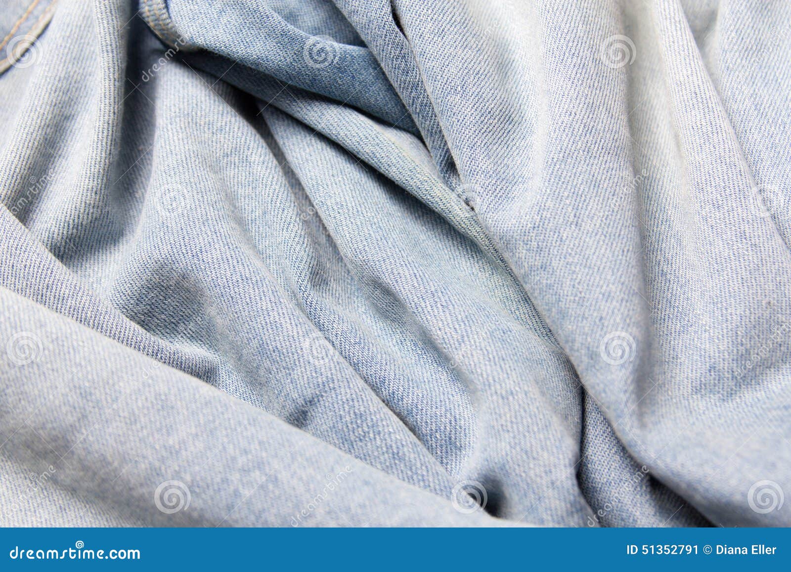 Close Up of Crumpled Jeans Material Stock Image - Image of background ...
