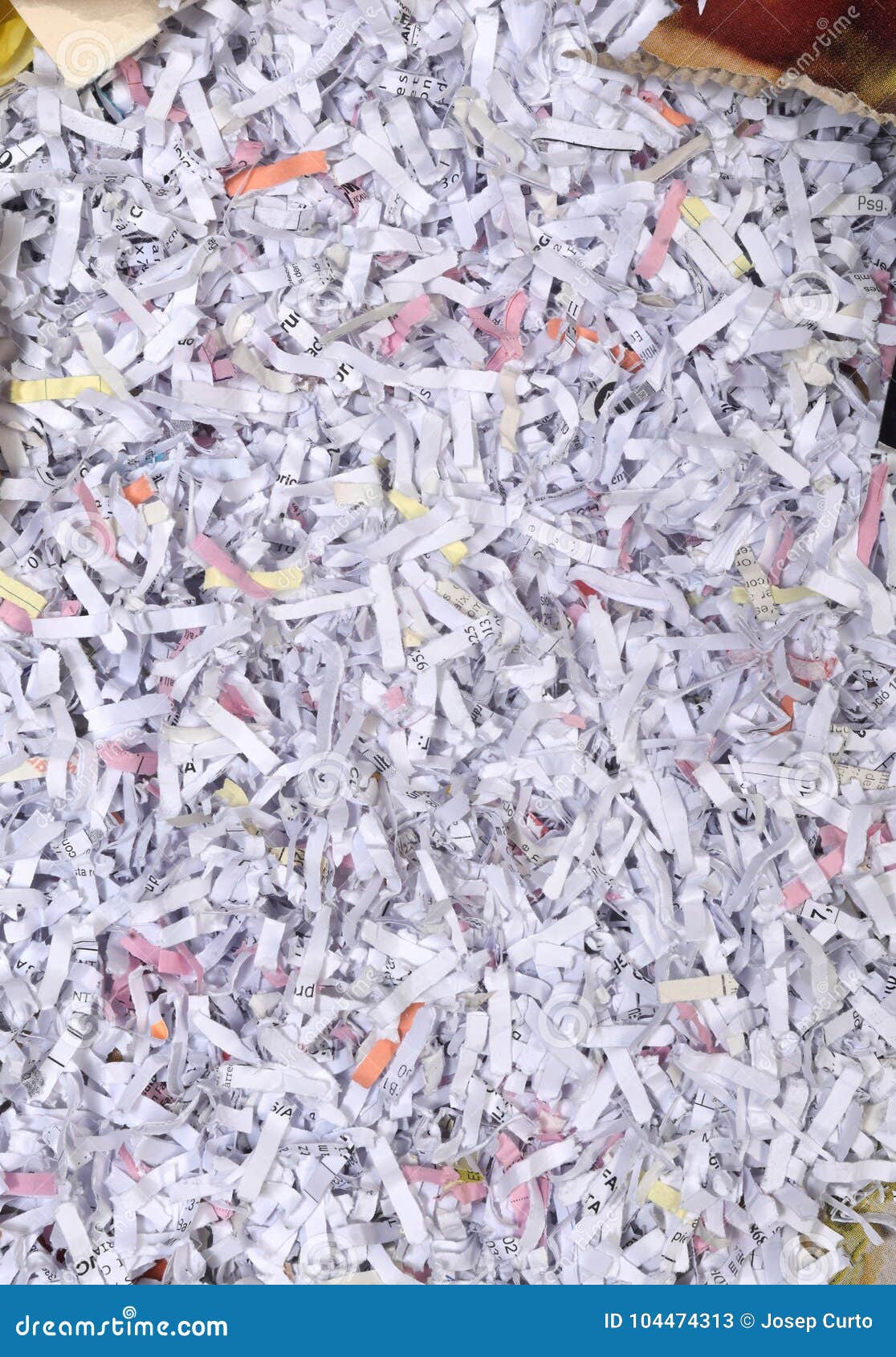 Crushed paper document stock image. Image of office - 104474313