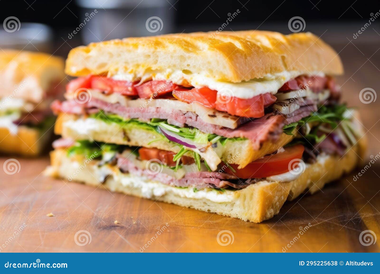 Close-up of Crust Detailing on a Brick-pressed Sandwich Stock Photo ...