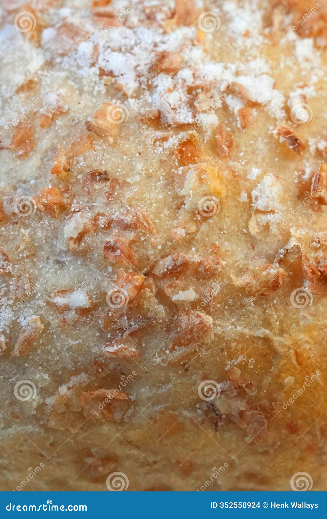 Close-Up of Crusty Bread Surface with Grains Stock Photo - Image of ...