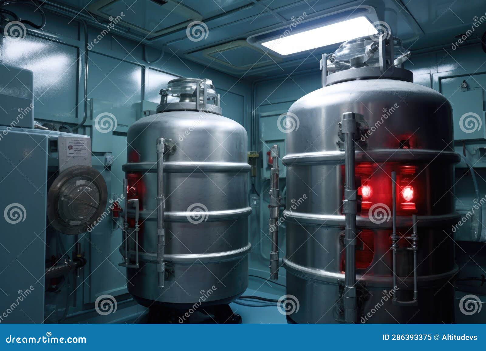 Close-up of Cryogenic Storage Containers in Laboratory Stock Image ...