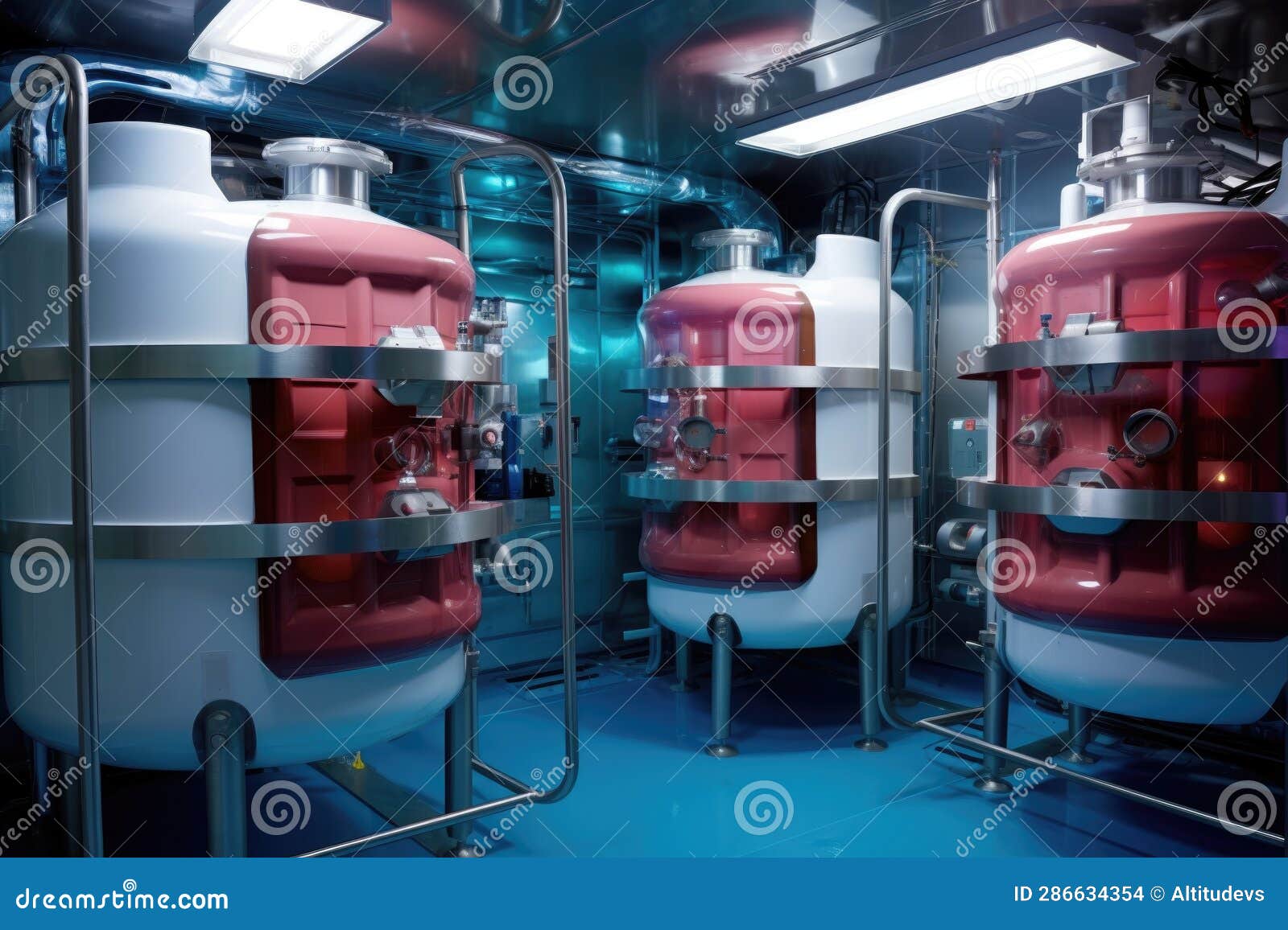 Close-up Of A Cryogenic Freezing Process With Ice Forming In A Lab ...
