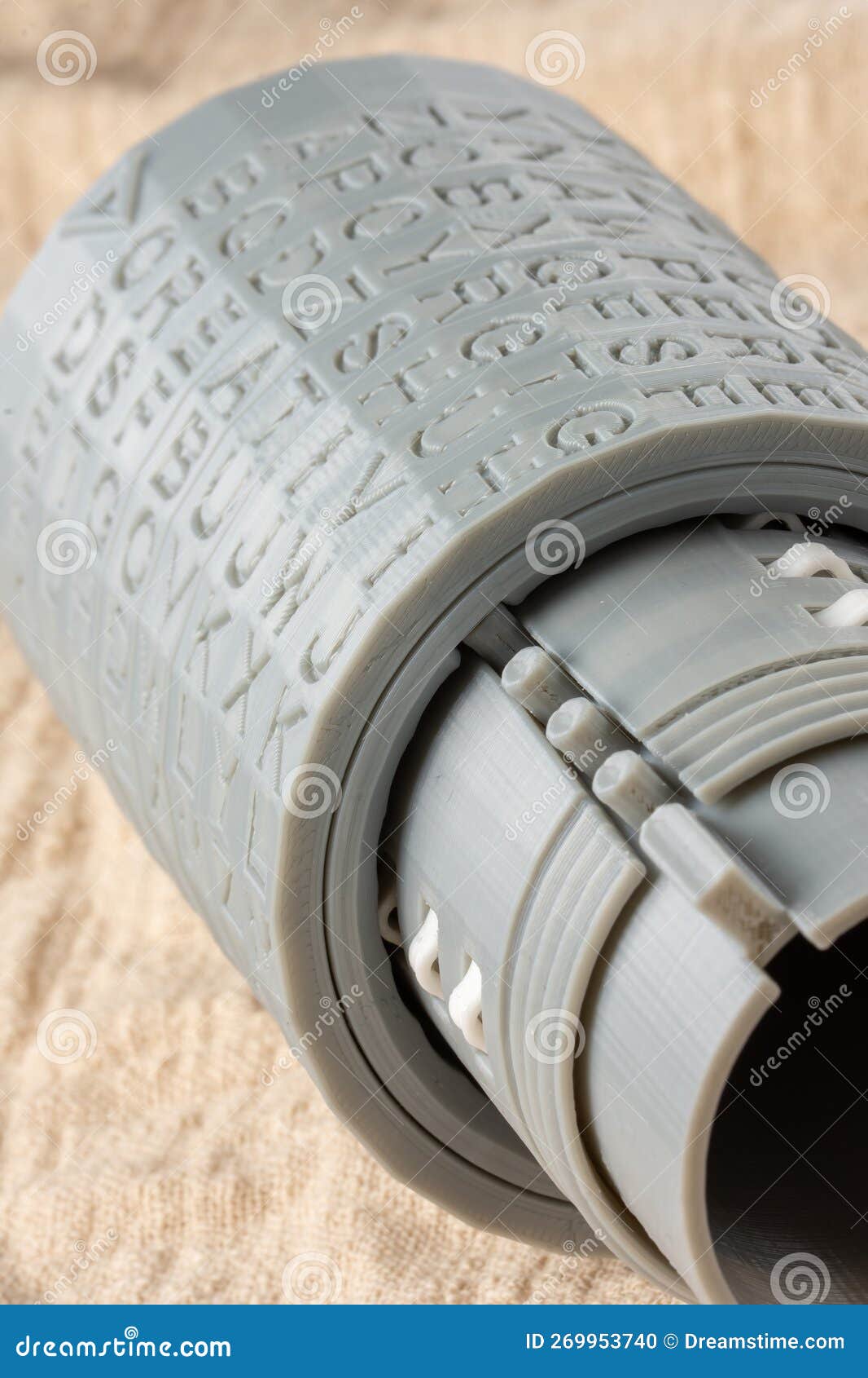 Close-up Cryptex - Plastic Parts Printed on a 3D Printer. Stock Photo ...