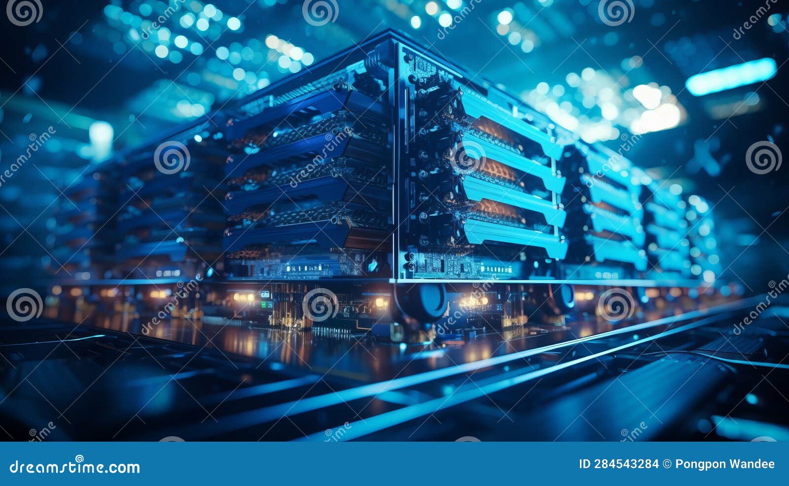 A Close-up of a Cryptocurrency Mining Rig, Exemplifying the Role of ...