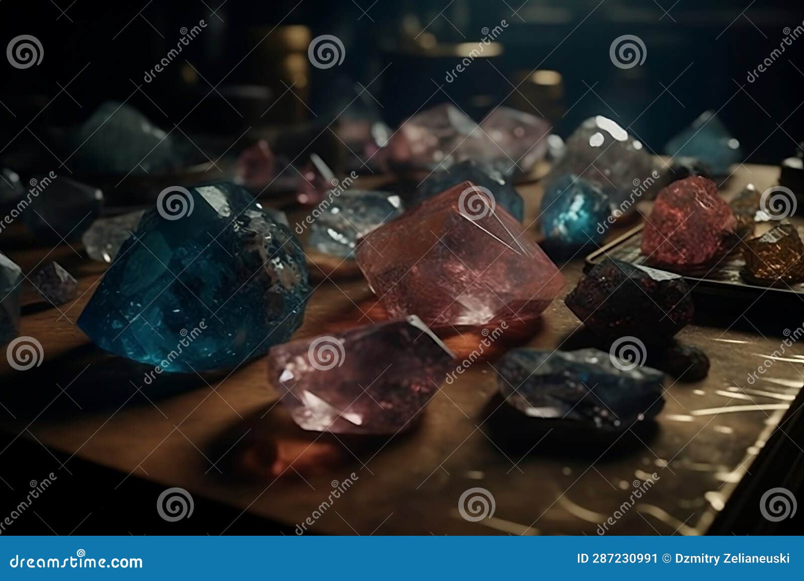 Close Up of a Crystal. Generative AI. Stock Illustration - Illustration ...