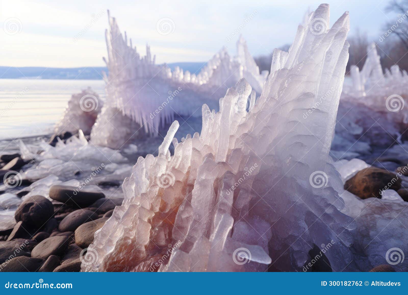 Close-up of Crystallized Salt Formations on the Lake Shore Stock Photo ...