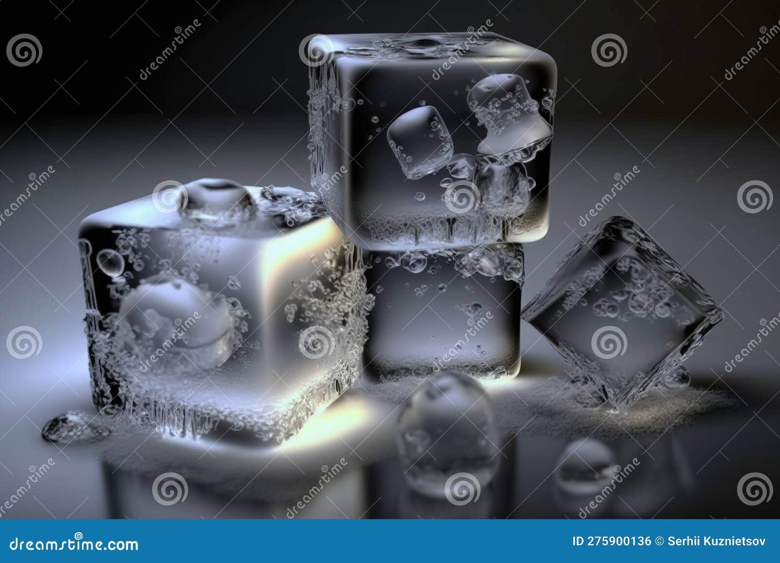 Fresh Ice Crystals Coloring Summer With Cool Cooling Water Blue ...