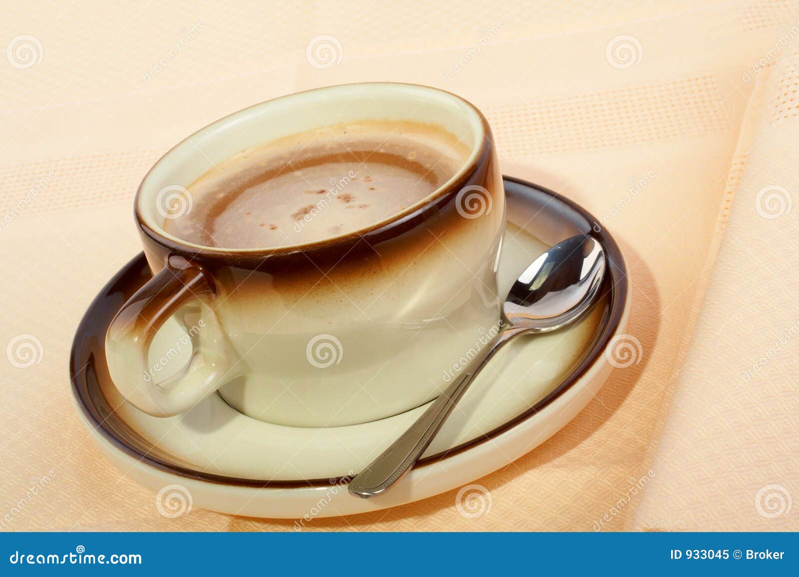 Close-up of a Cup of Coffee with the Spoon Stock Image - Image of black ...