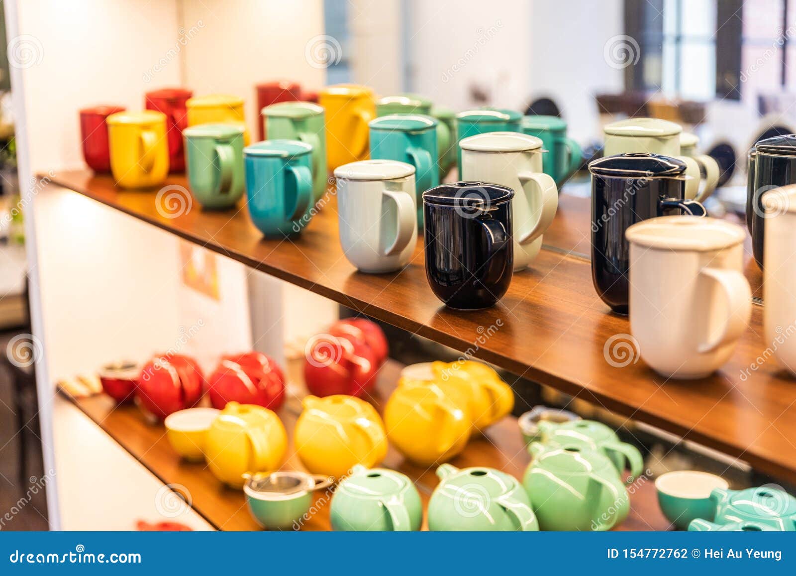 Close Up Cups on Shelf in Store Stock Photo - Image of party, store ...
