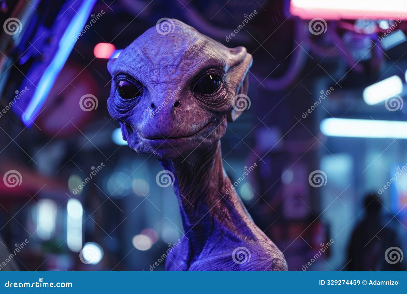 Curious Alien Dog With Rhino Skin And Horn Royalty-Free Stock ...