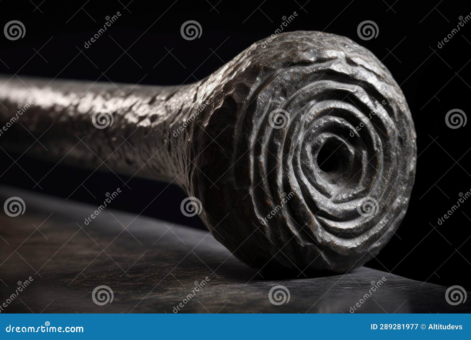 Close-up of Curling Stone Handle and Textured Surface Stock Image ...