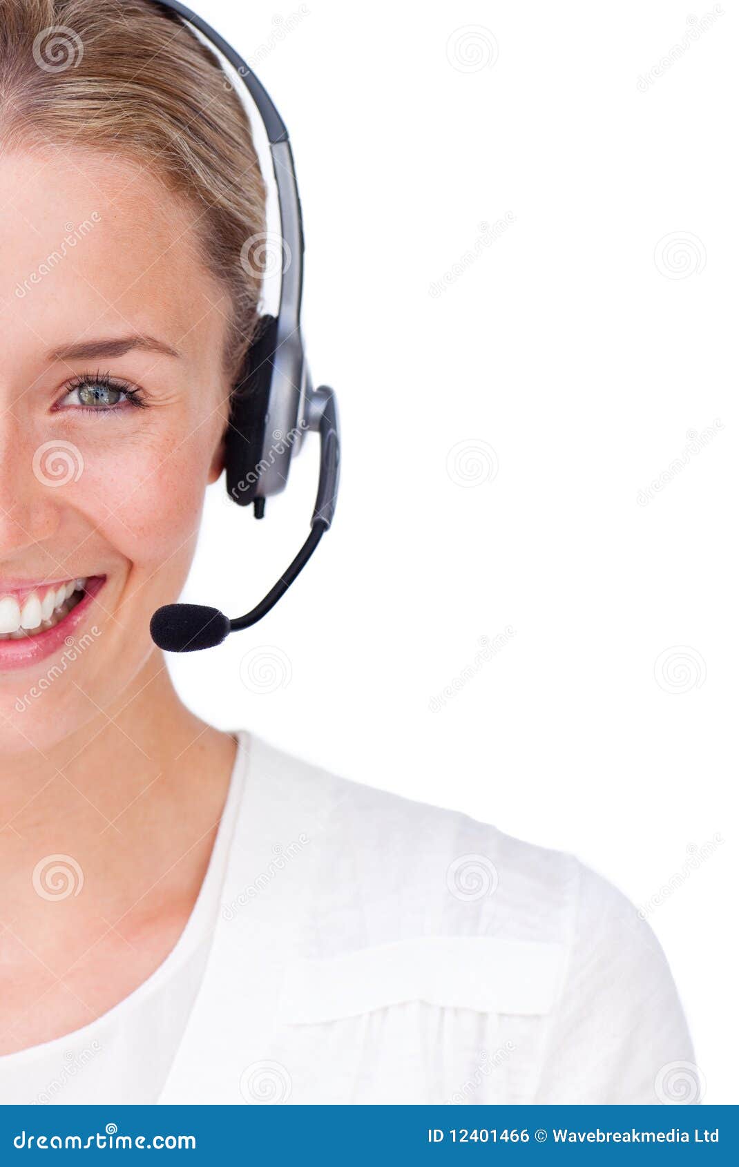 Close-up of a Customer Service Agent Stock Photo - Image of copy ...