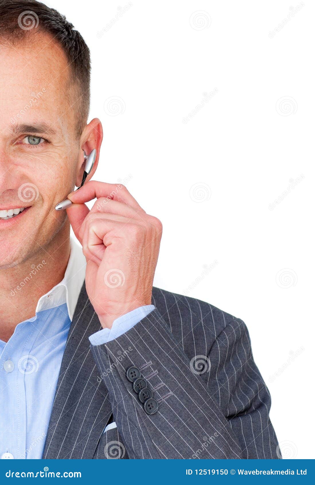 Close-up of a Customer Service Agent Using Headset Stock Photo - Image ...
