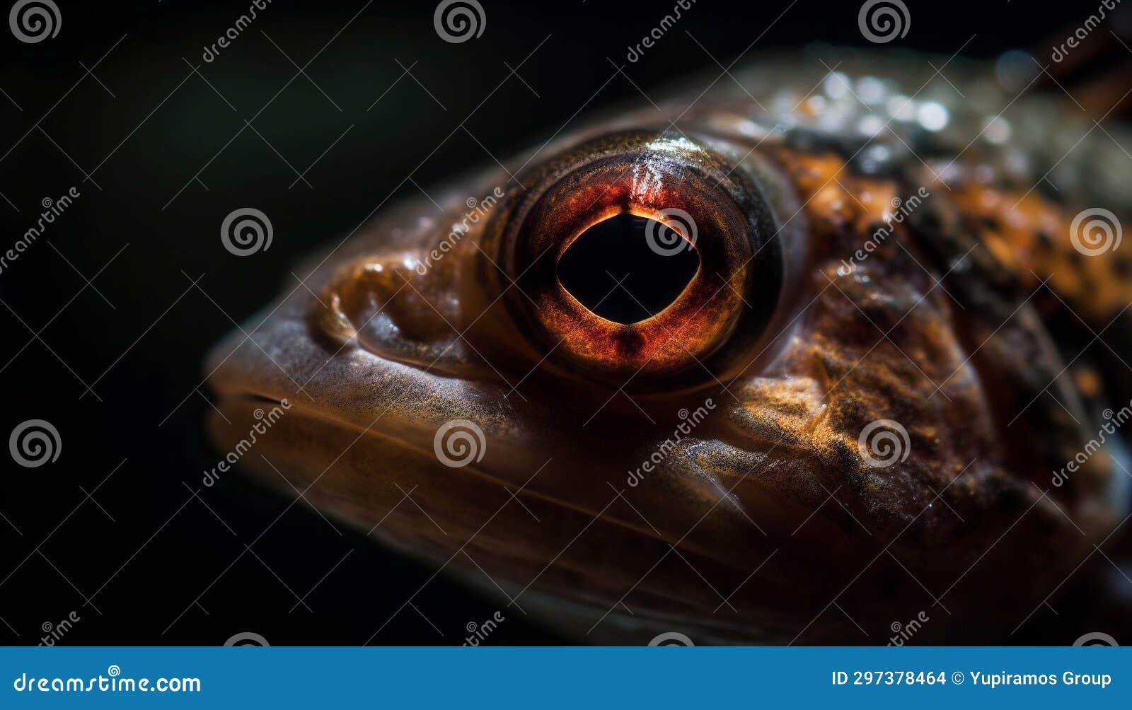 Close Up of a Cute Fish Eye Underwater, Looking at Camera Generated by ...