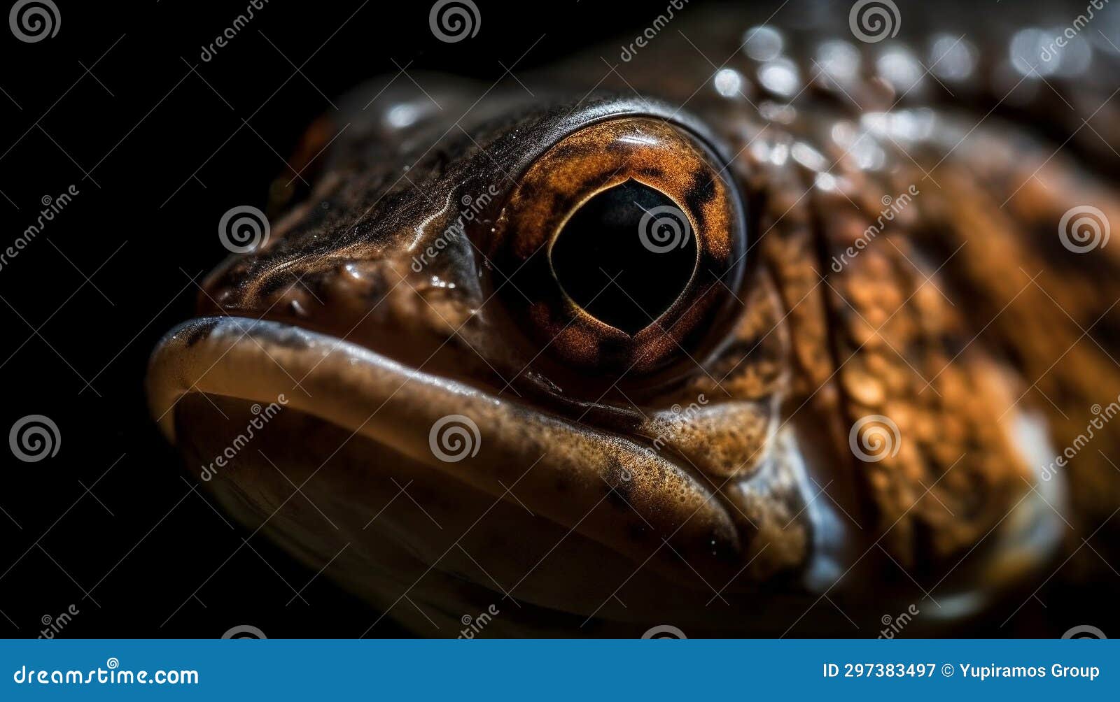 Close Up of a Cute Toad Eye, Staring Underwater, in Nature Generated by ...