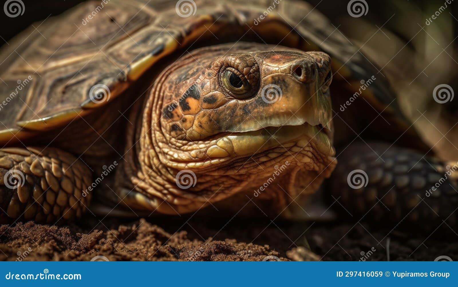 Close Up of a Cute Turtle, Its Shell Pattern is Mesmerizing Generated ...