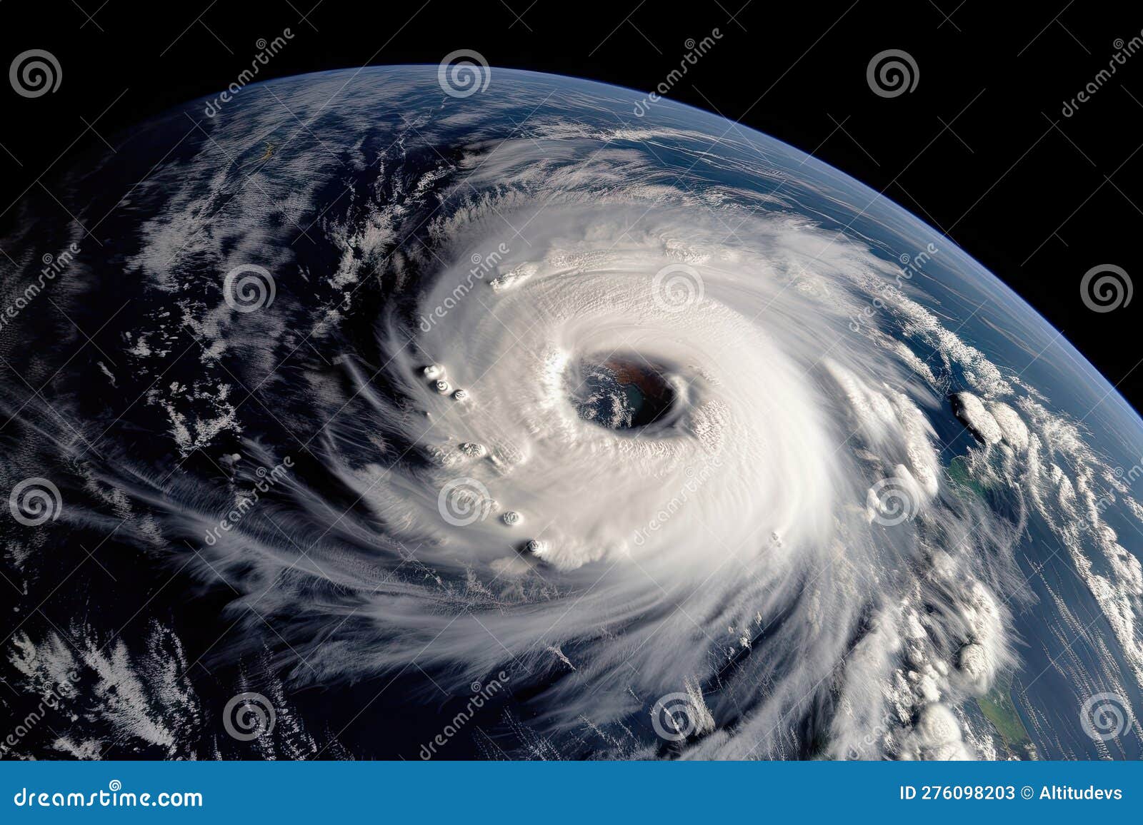 Close-up of Cyclone, Showing Its Powerful and Destructive Force Stock ...