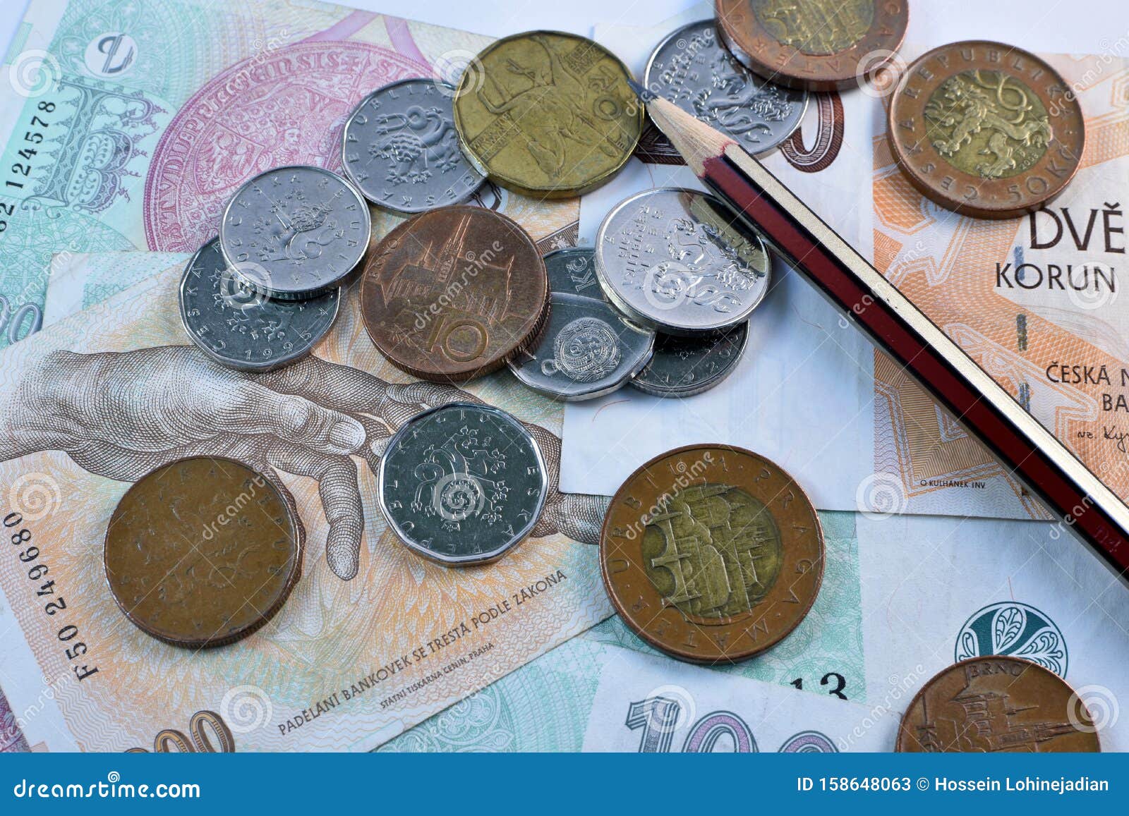 Close Up Czech Koruna Currency, Czech Republic Stock Image - Image of ...