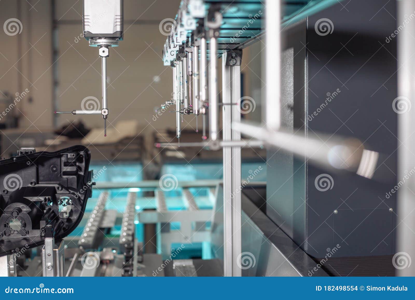 Close Up of 3D Dimension Measurement Plastic Parts by CMM, 3D Automatic ...