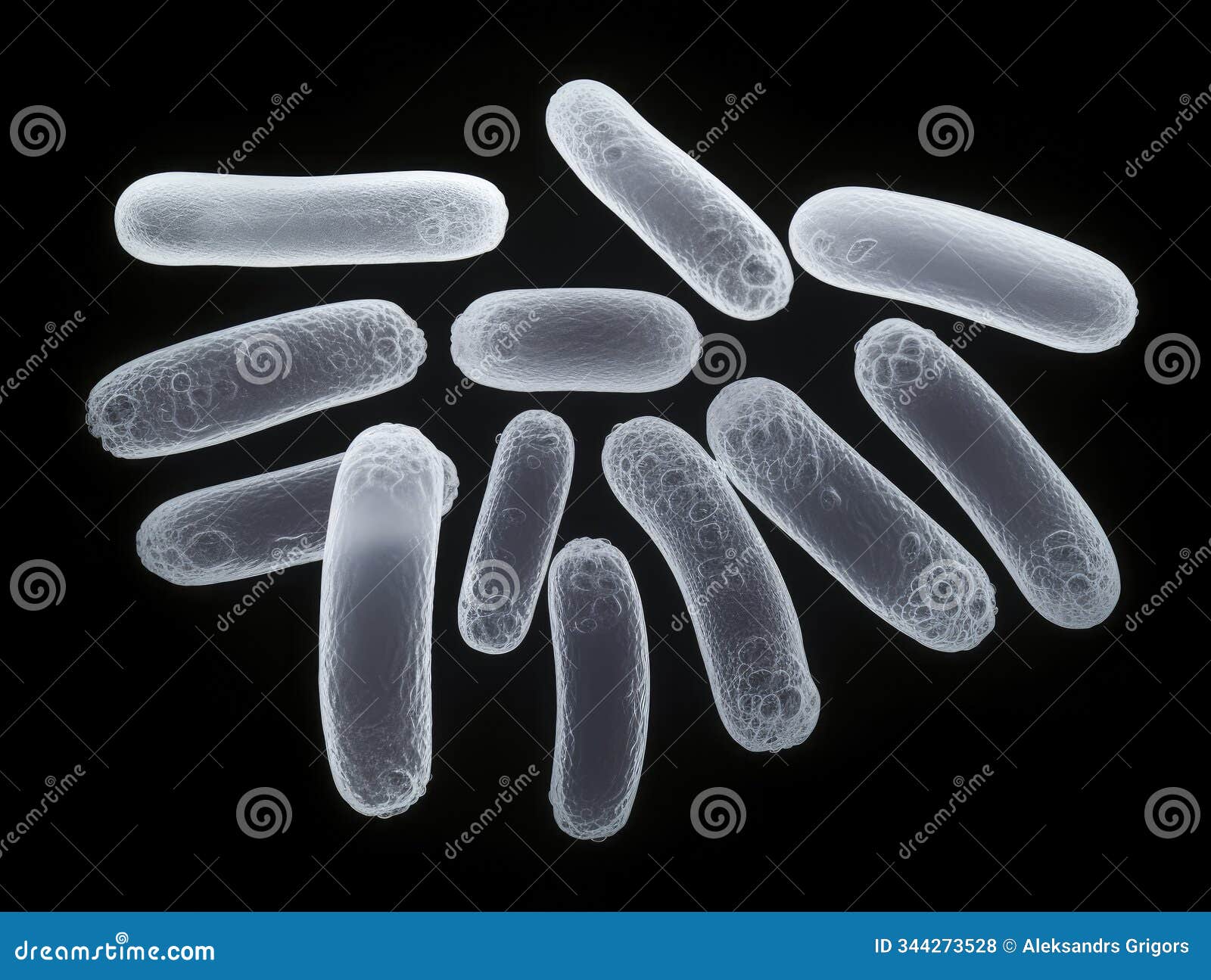 Close-up 3d Picture of E. Coli Bacteria Under Microscope Stock ...