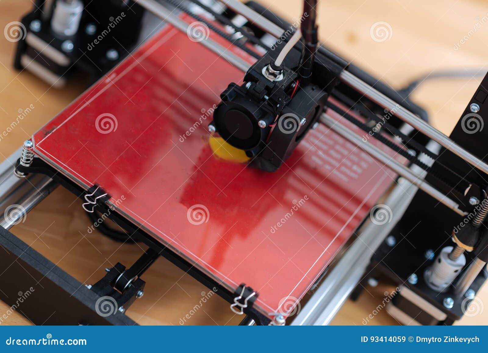 Close Up of a 3D Printer Being in Work Stock Image - Image of ...