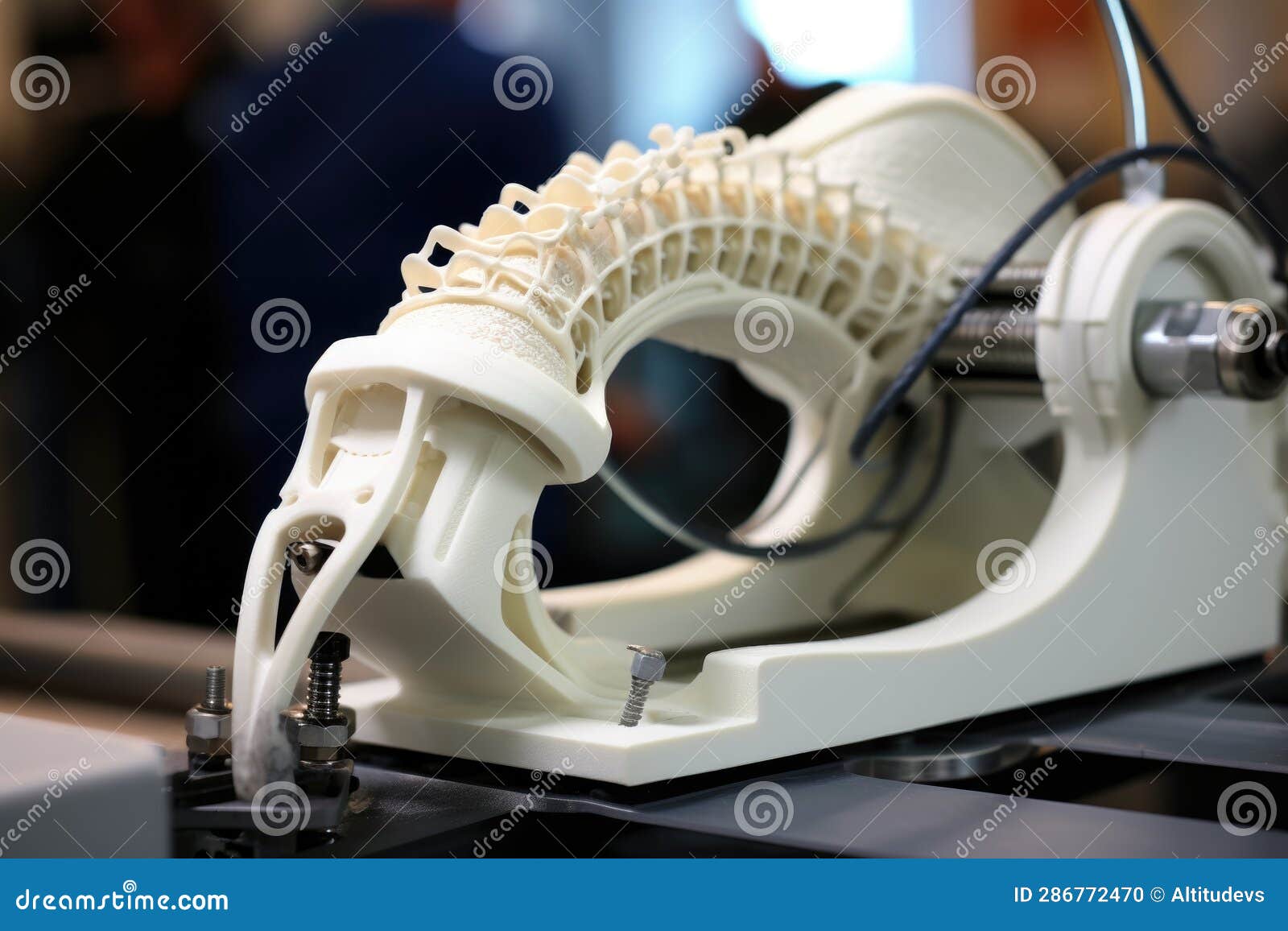 Close-up of 3d Printer Nozzle Creating Orthotic Brace Stock ...