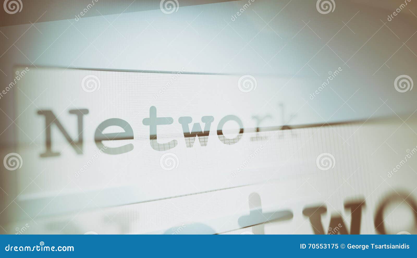 Close-up of 3d Rendering Network Word Stock Illustration - Illustration ...