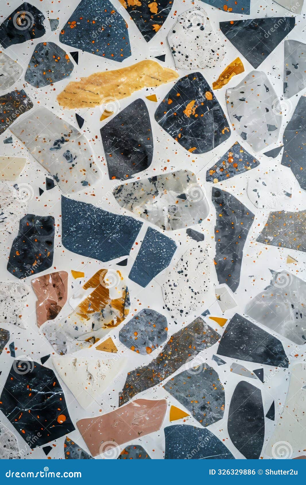 Closeup of a 3D Terrazzo Flooring Texture Perfect for a Clean and ...