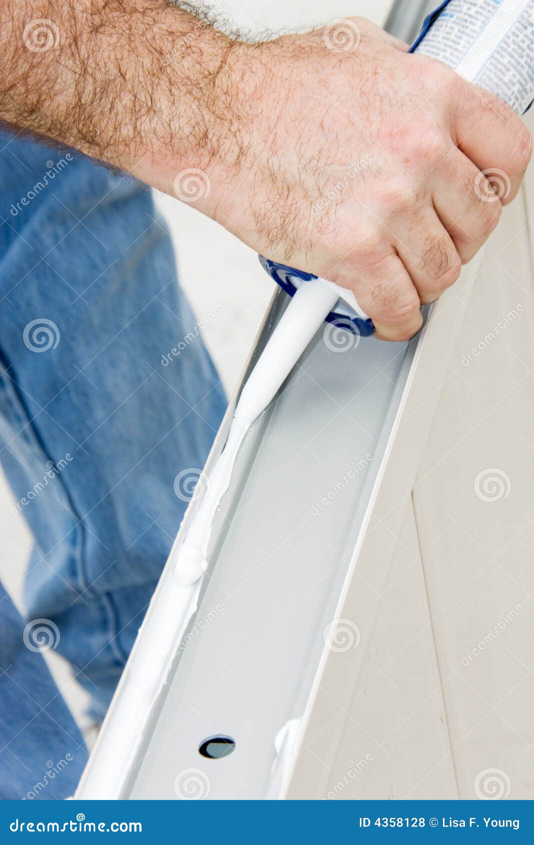 Close up da calafetagem foto de stock. Imagem de pessoa - 4358128