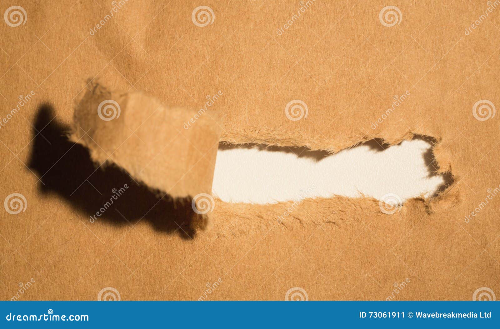Close-up of Damaged Brown Paper Stock Image - Image of tearing, paper ...