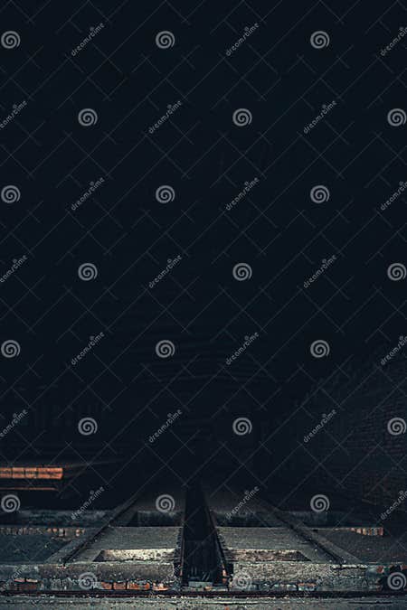 Close Up of a Dark Construction Site Stock Photo - Image of concrete ...