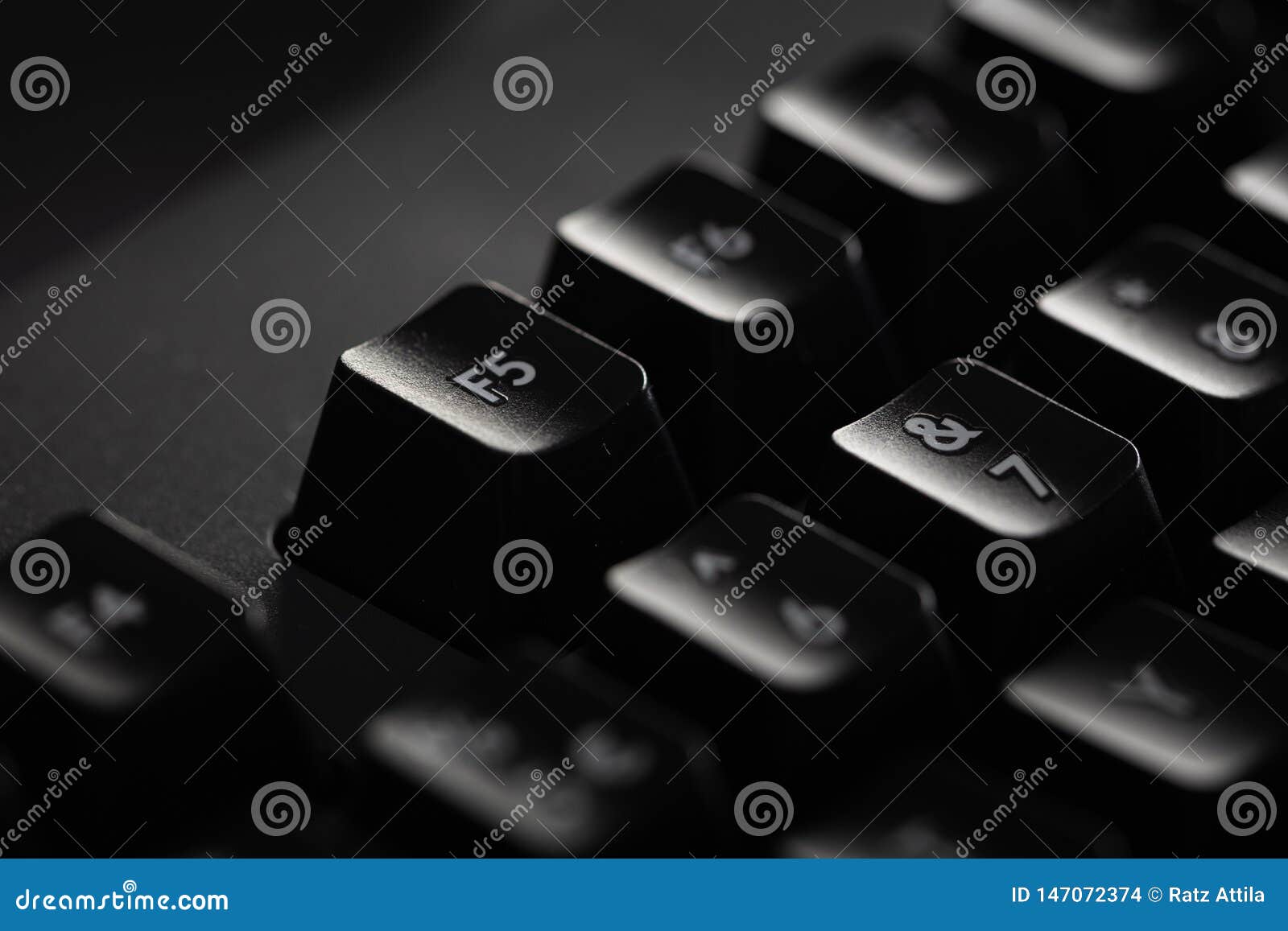 Close-up of a Dark Keyboard Stock Photo - Image of computer, internet ...