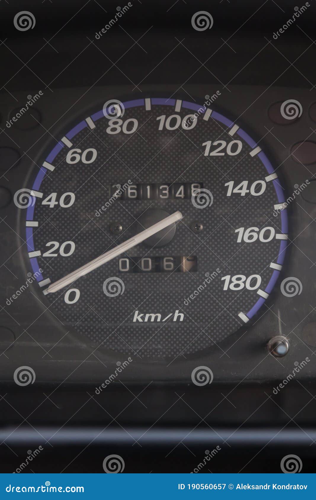 Close-up of a Dashboard Display Sensor, on-board Computer, Speedometer ...