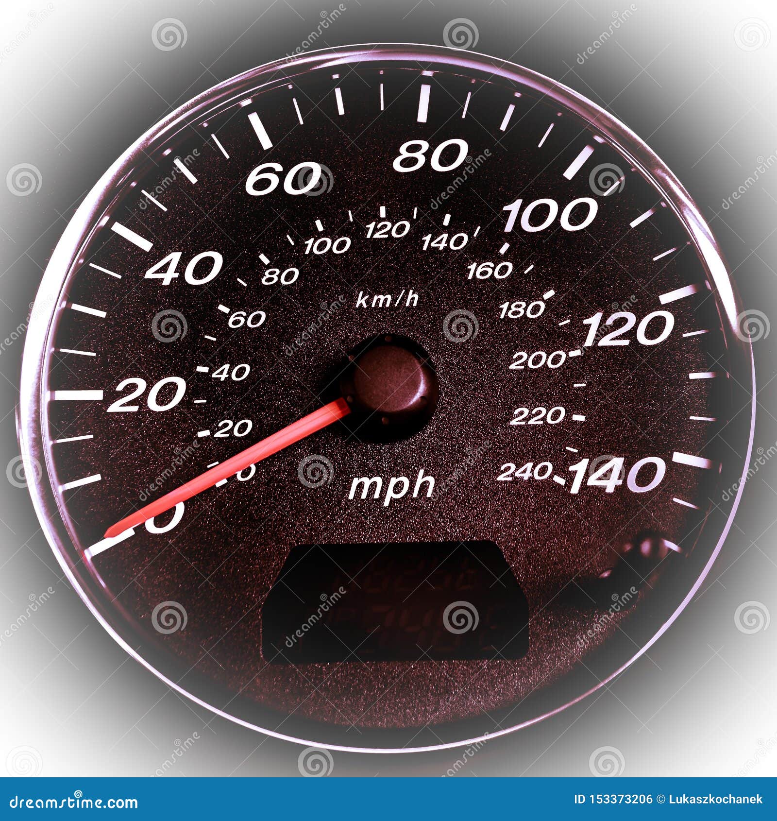 Close-up Dashboard with Speedometer and RPM Stock Photo - Image of ...
