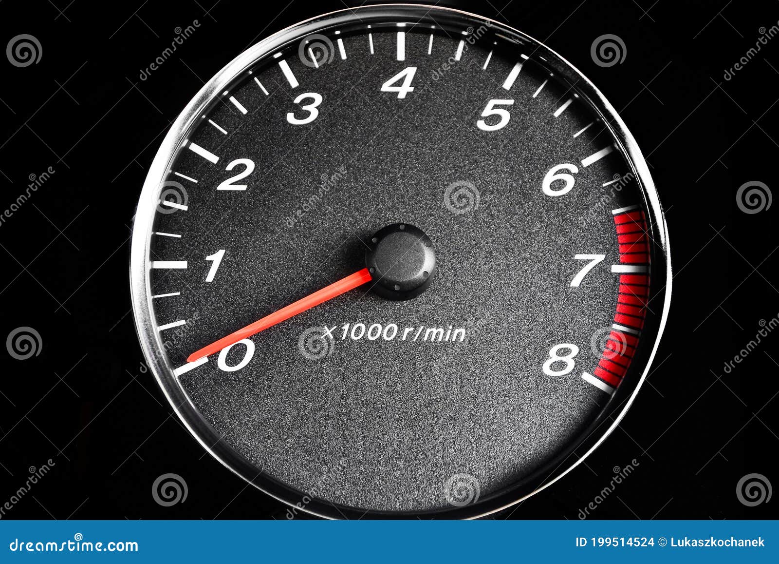 Close-up Dashboard with Speedometer and RPM Stock Photo - Image of ...