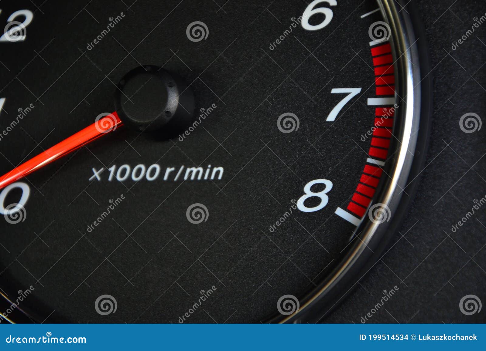 Close-up Dashboard with Speedometer and RPM Stock Photo - Image of ...