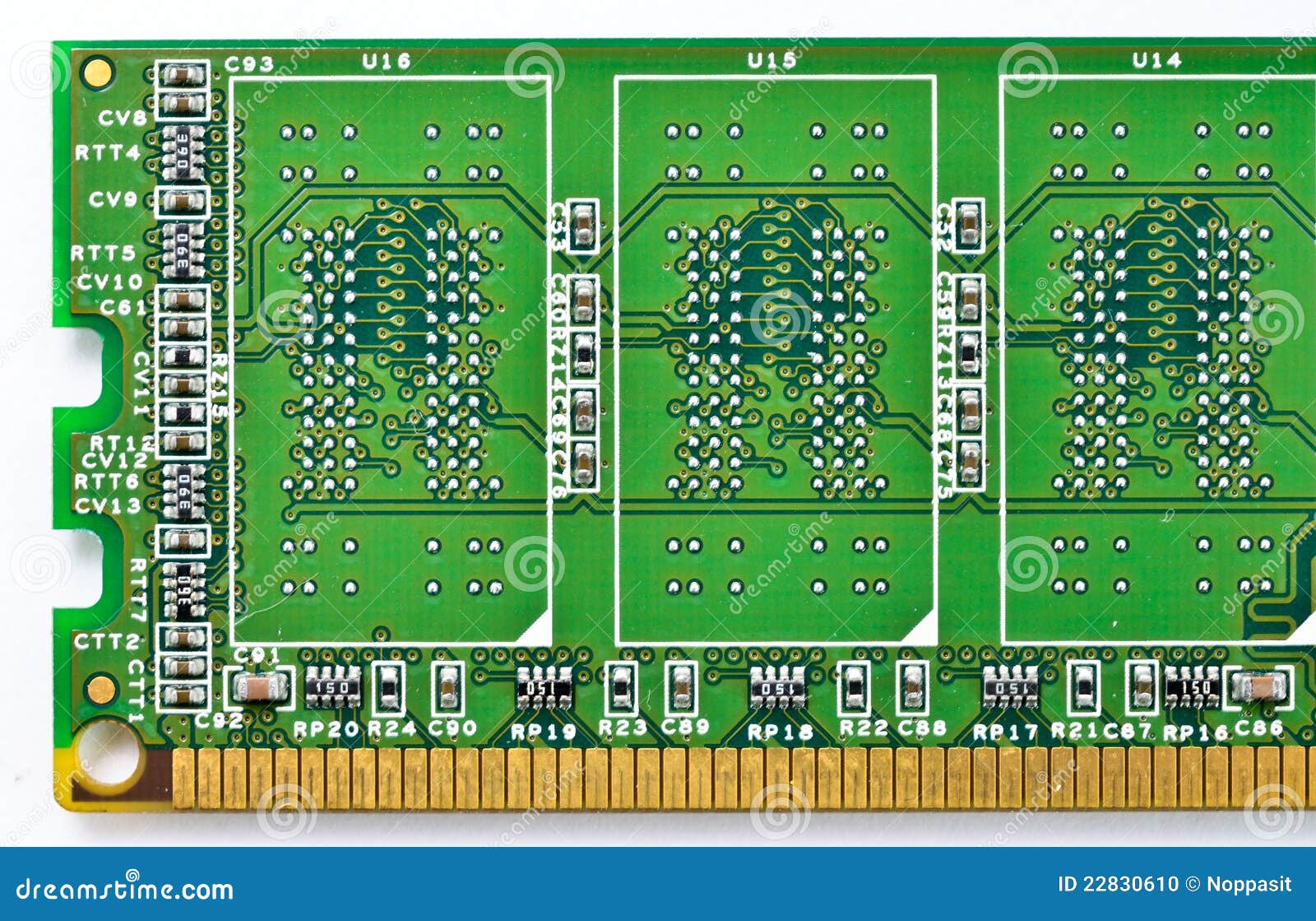 The close up of DDR ram stock photo. Image of byte, industry - 22830610