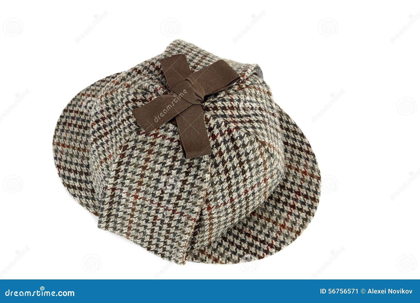 Close-up De Sherlock Holmes Deerstalker Cap Isolated Imagem de Stock ...