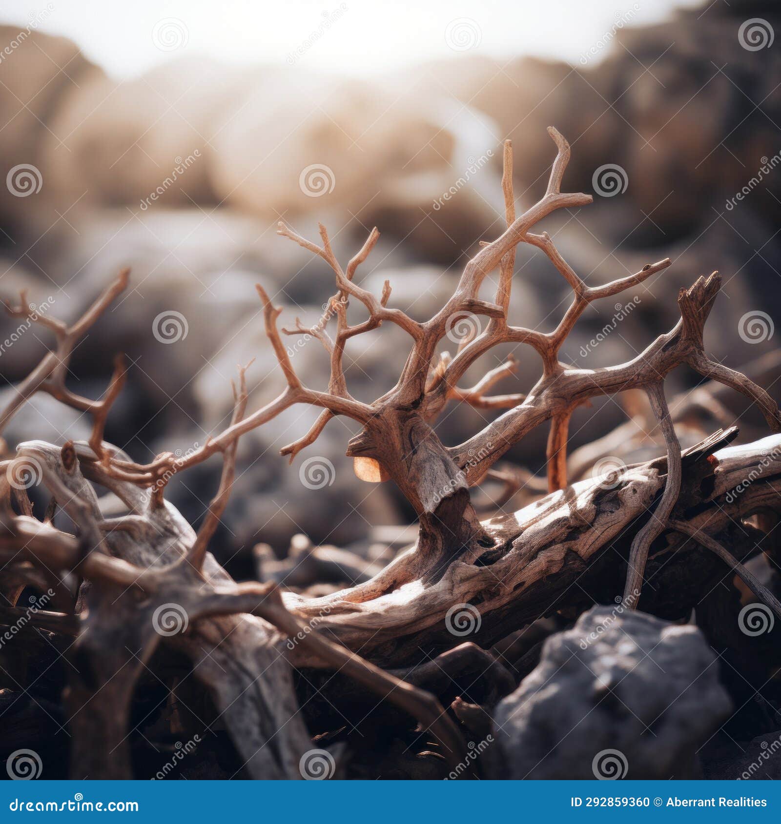 A Close Up of a Dead Tree on the Ground Stock Illustration ...