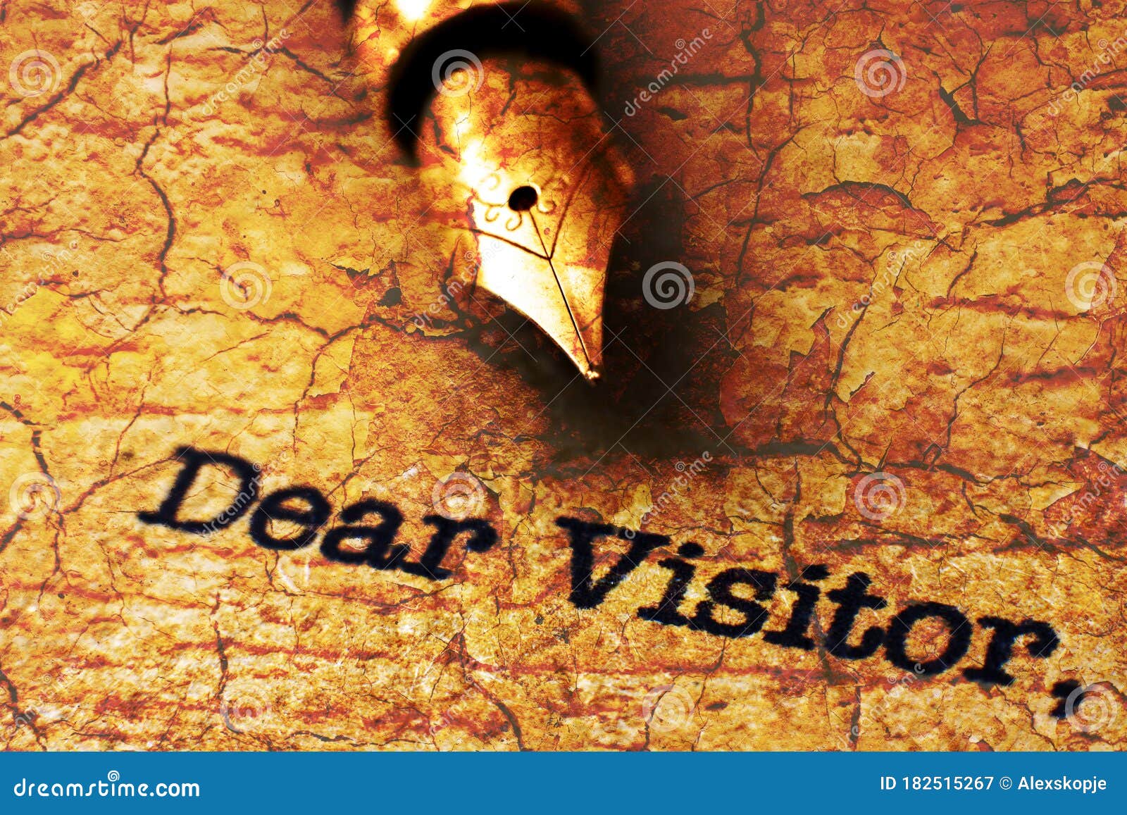 Dear visitor stock illustration. Illustration of macro - 182515267