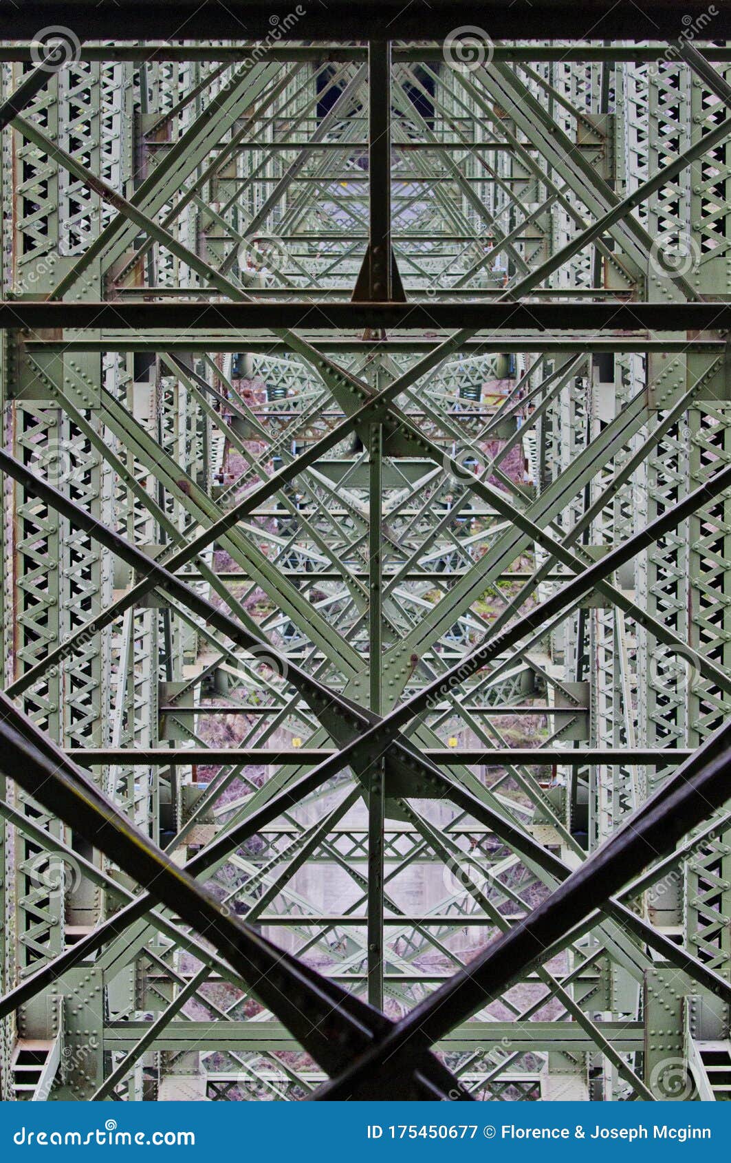 Close Up of Deception Pass Bridge Structural Geometry Stock Image ...