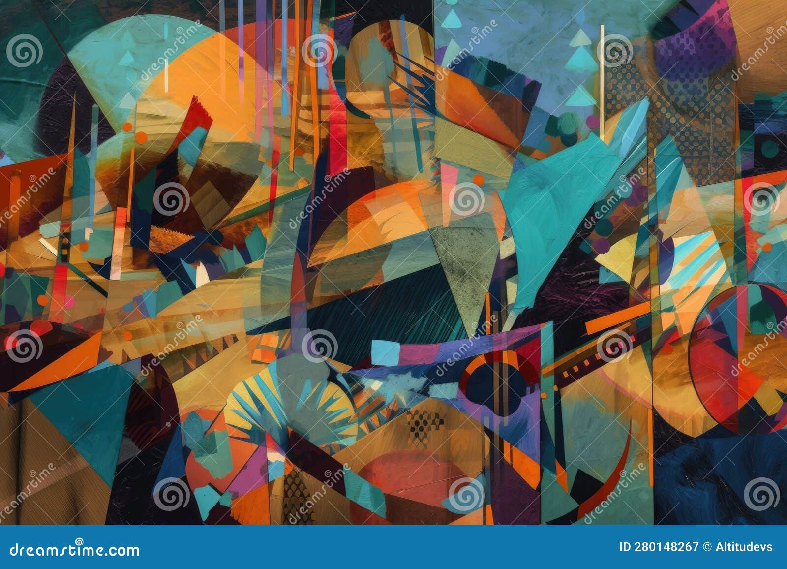 Close-up of Deconstructed and Fragmented Shapes, with Details and ...
