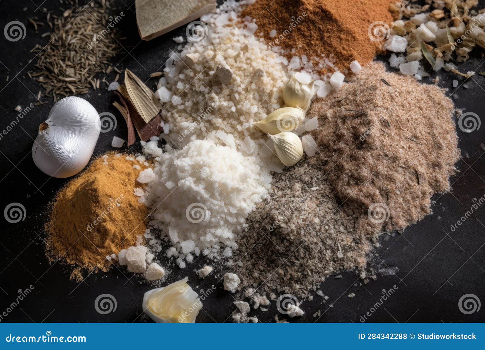 A Close-up of Deconstructed Recipe Ingredients, Showing the Different ...