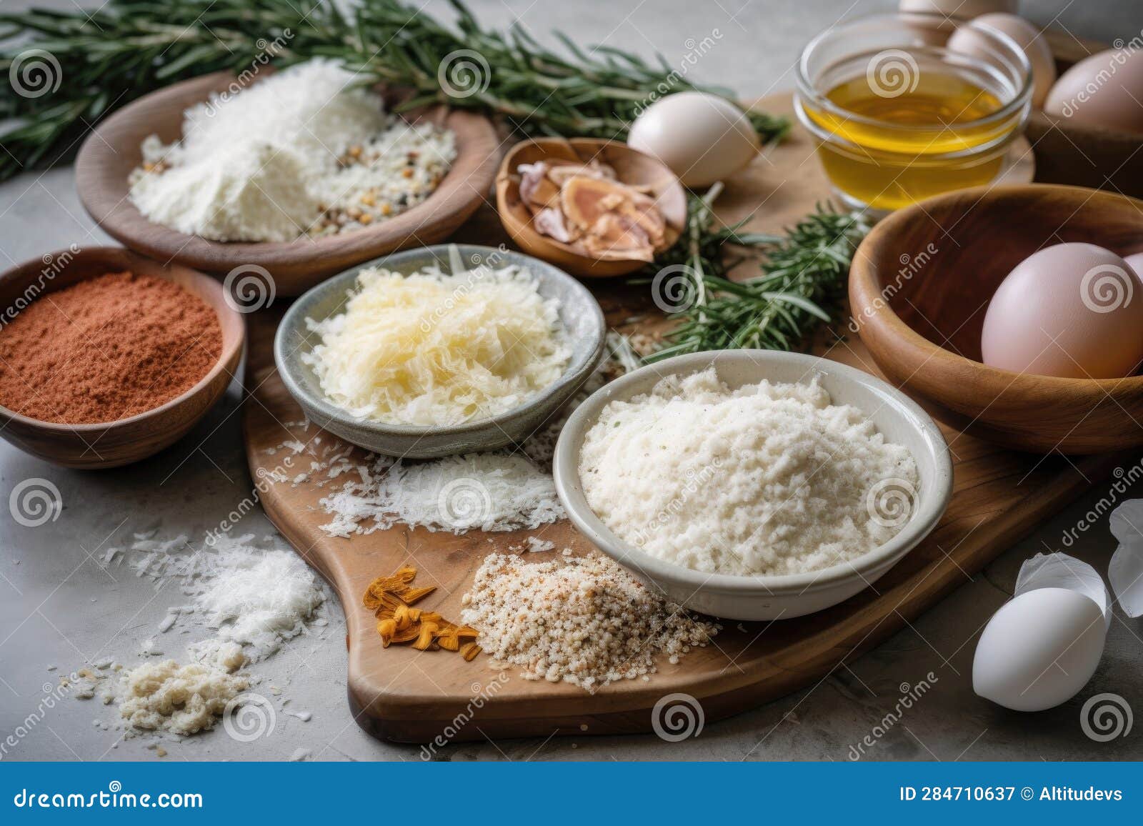 A Close-up of Deconstructed Recipe Ingredients, Showing the Different ...
