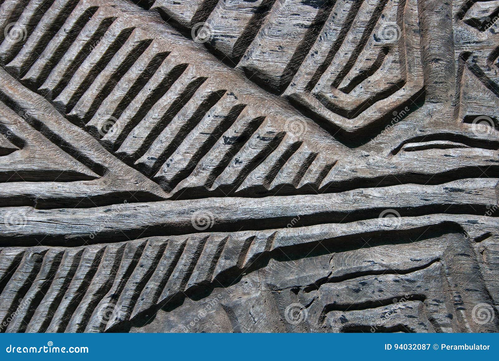 CLOSE UP of DECORATIVE CARVING in WOOD Stock Image - Image of weathered ...