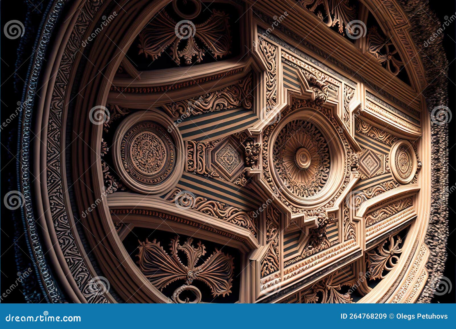 A Close Up of a Decorative Window with a Circular Design on it S Side ...