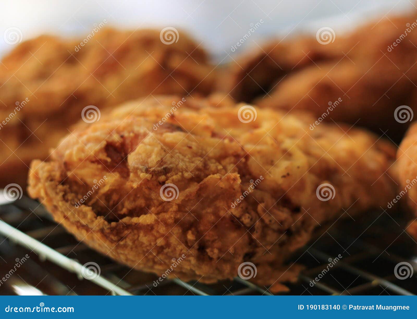Close-up of Deep Fried Chicken on Plate. Stock Photo - Image of deep ...