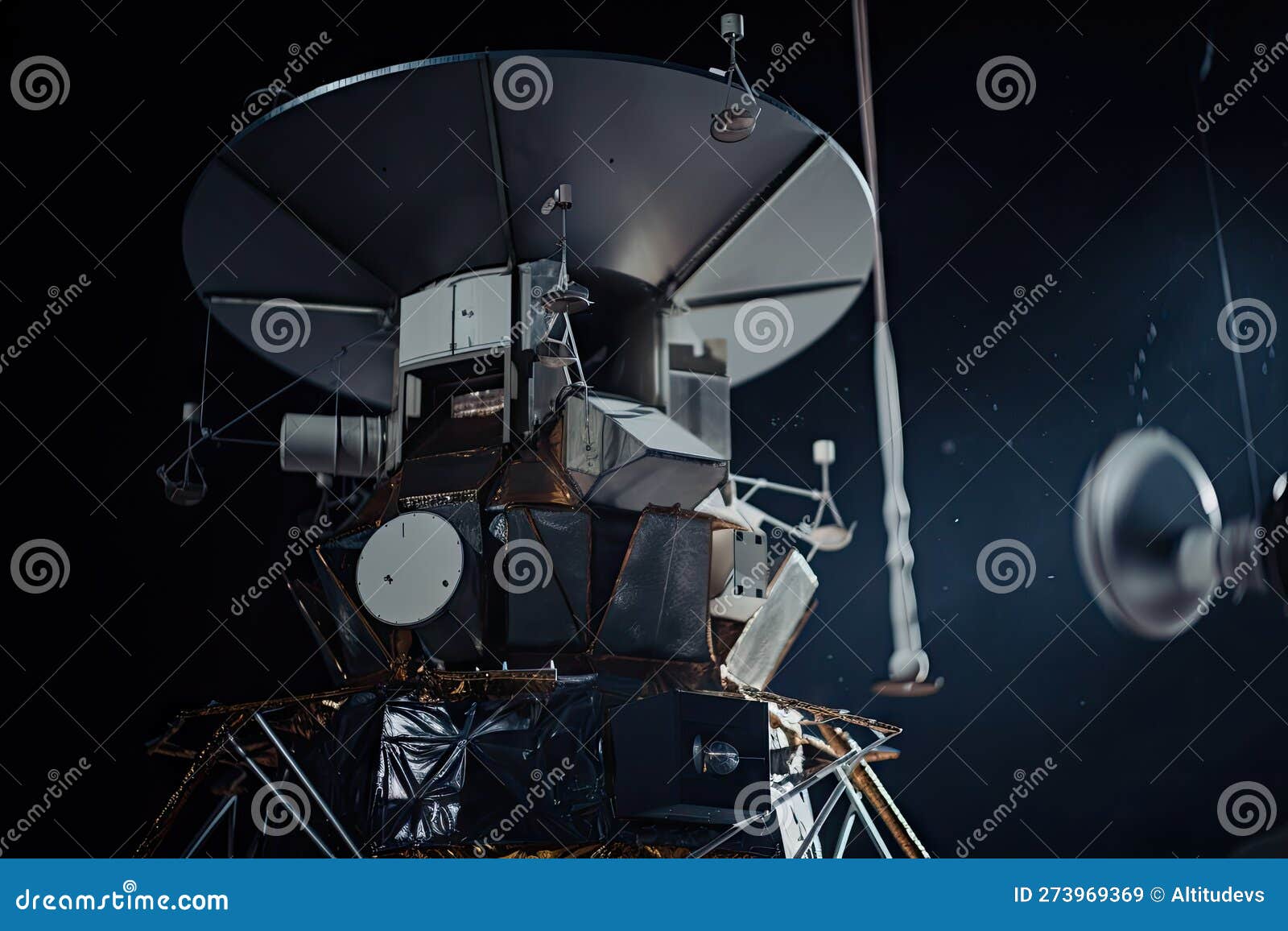 Close-up of Deep Space Exploration Vehicle with Scientific Instruments ...