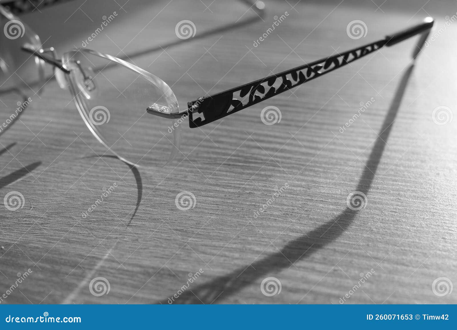 Close-up of Delicate Rimless Glasses with Shadows Stock Image - Image ...