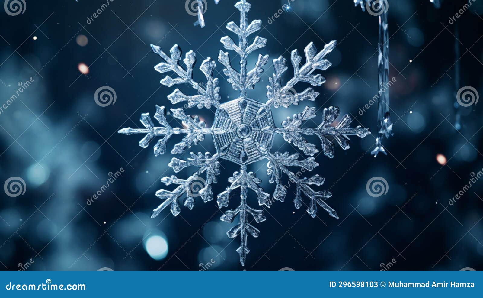 A Close-up of a Delicate Snowflake, Captured in Exquisite Detail, Stock ...